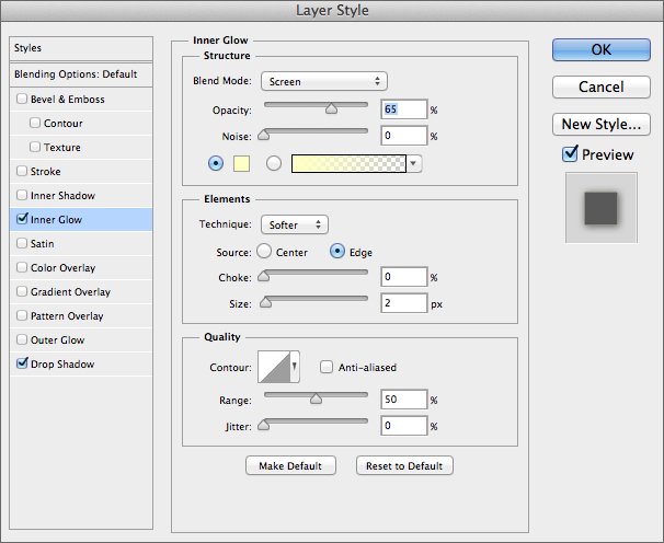 Layer Style Inner Glow | PSDchat