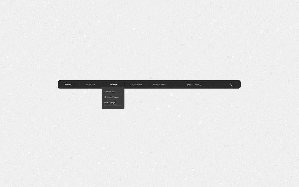 Dark Navigation Menu (PSD) | PSDchat