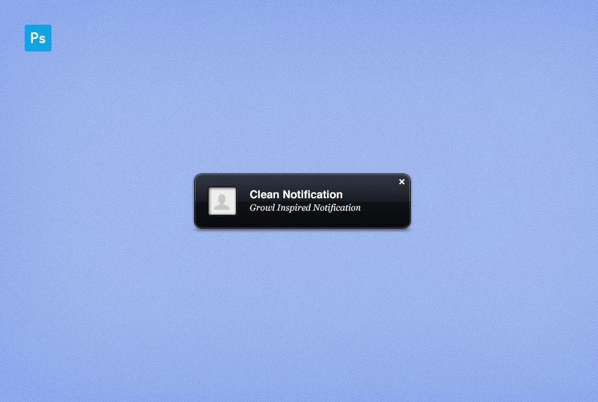 Freebie: Clean Notification | PSDchat