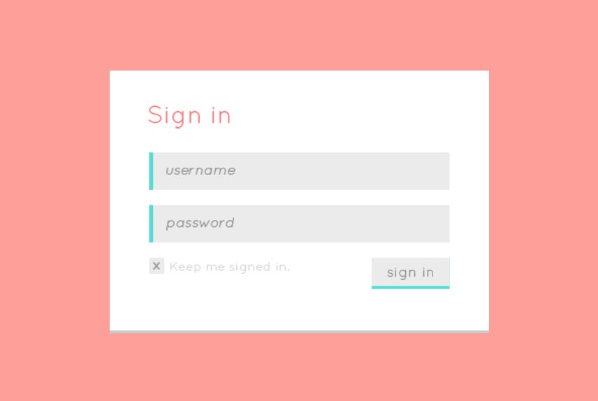 UI Element: Flat Sign In Form | PSDchat