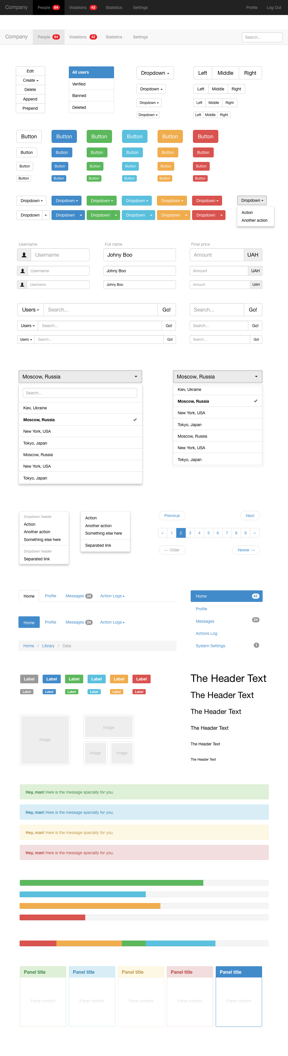 UI Kit: Vector Bootstrap 3 | PSDchat