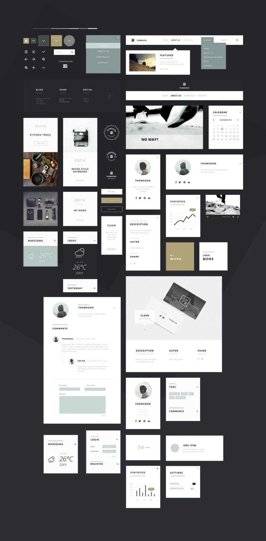 UI Kit: Thomsoon | PSDchat